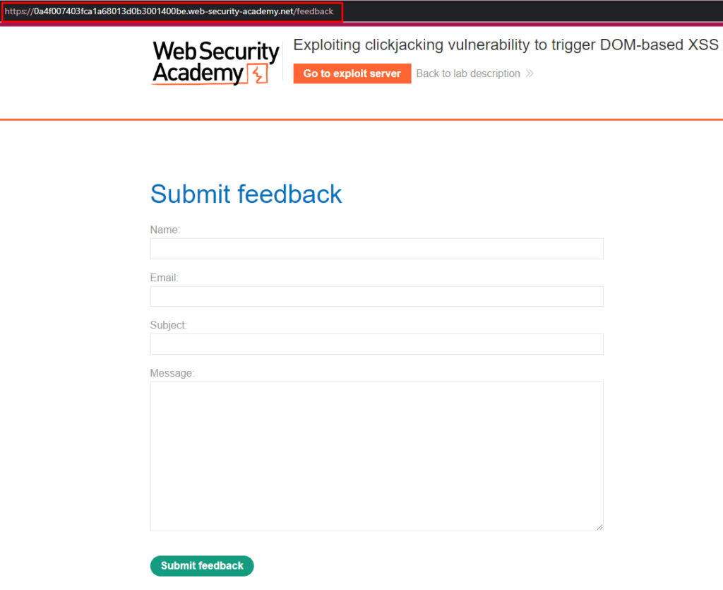 Wiki | Clickjacking chained with DOM-Based XSS | CQR